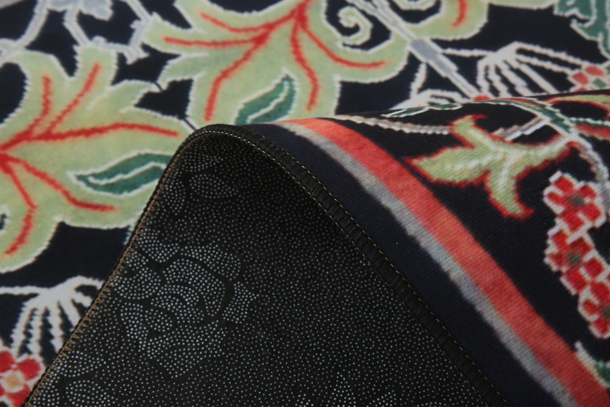Black William Morris Machine Washable Rug – Kalili Rugs